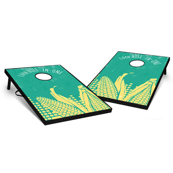 East Urban Home Bayan 2' X 3' Oh Shucks Tailgate Size Cornhole Set | Wayfair